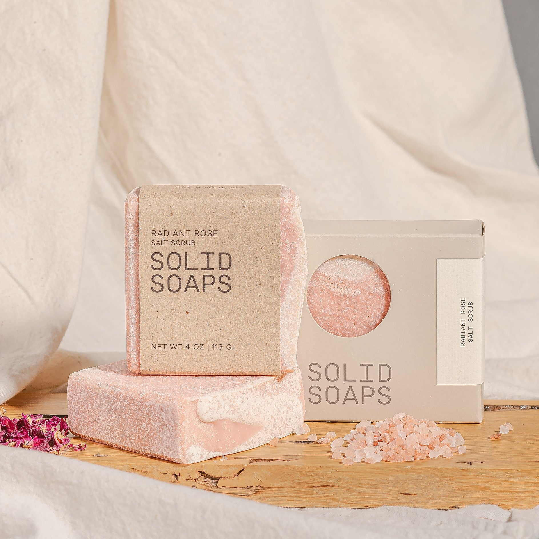 RADIANT ROSE SALT SCRUB ARTISAN SOAP – Solid Soaps